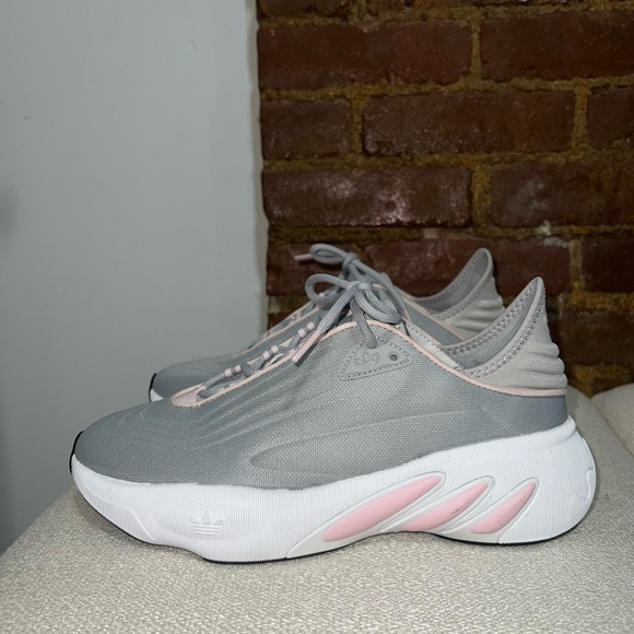 adidas | Shoes | Adidas Gray And Pink Sneakers With Chunky Sole | Poshmark